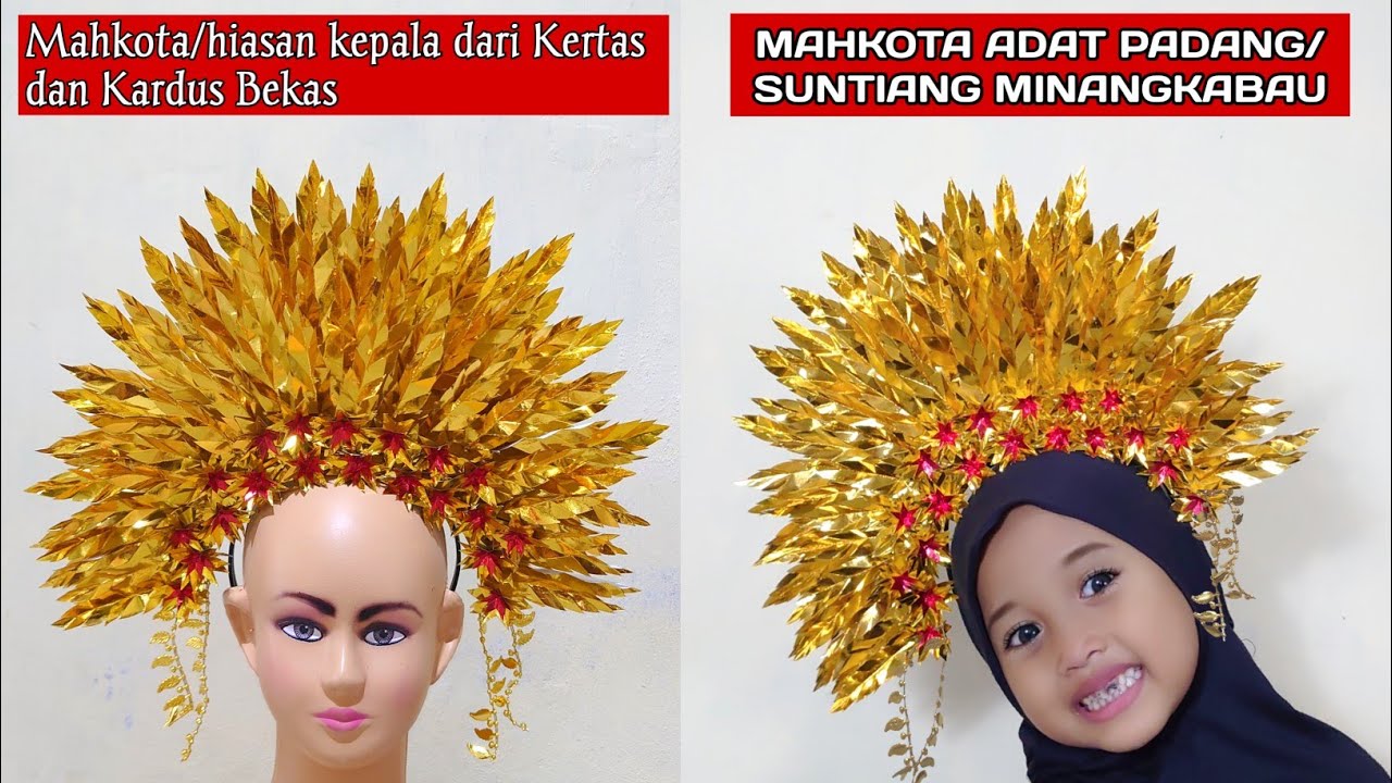 MAHKOTA /HIASAN KEPALA ADAT MINANG / PADANG / SUMBAR - YouTube