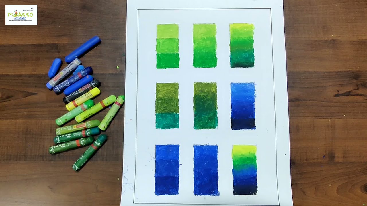 Cool Colour Scheme | Oil Pastel Shading Techniques - YouTube