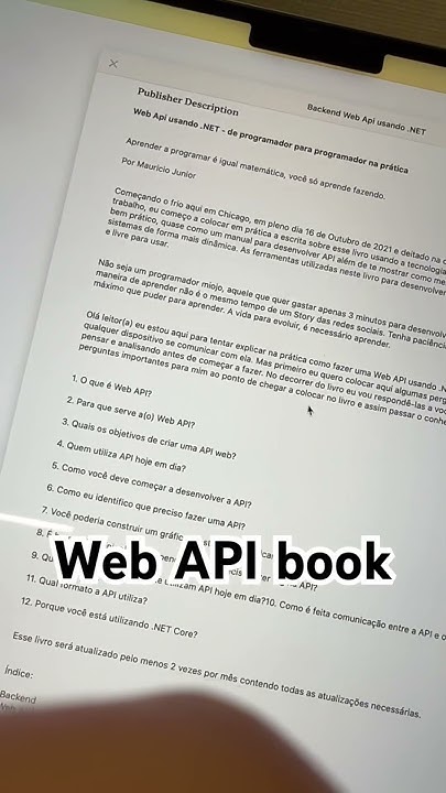 Web API book - YouTube