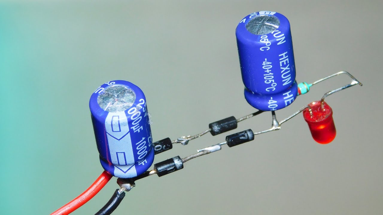Very Useful Idea! With LED, Capacitor,Diode - YouTube