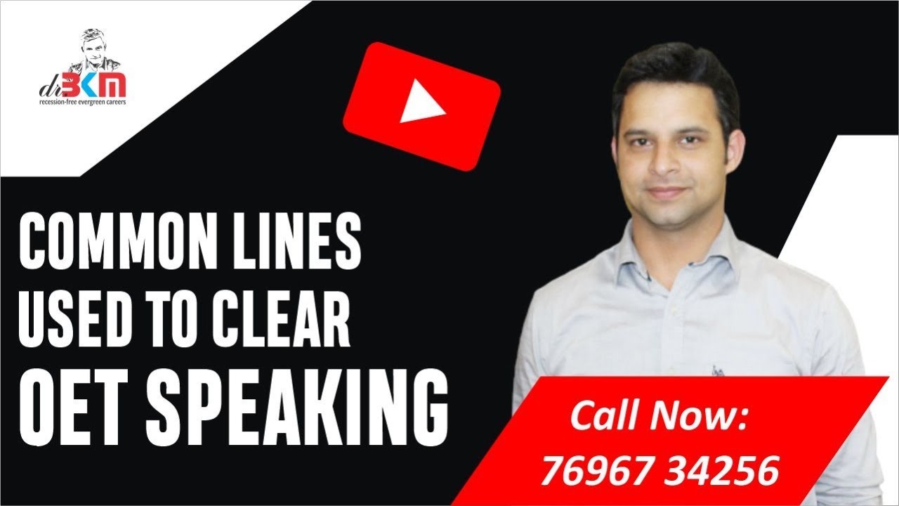 Oet speaking role-play | Common lines for oet speaking task | Score B ...