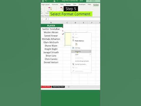 Insert Picture in Comment Box in Excel #excel #msexcel #exceltips - YouTube