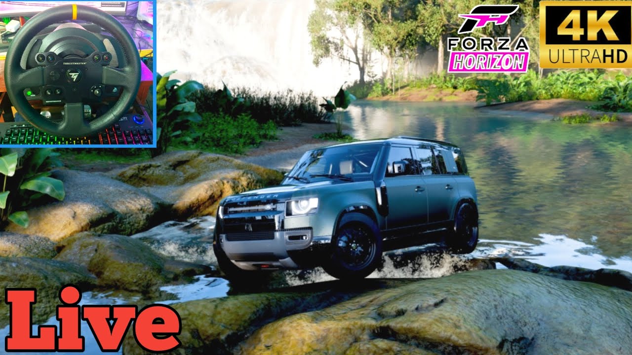 Forza horizon live | defender off roding | thrust master TX gameplay ...