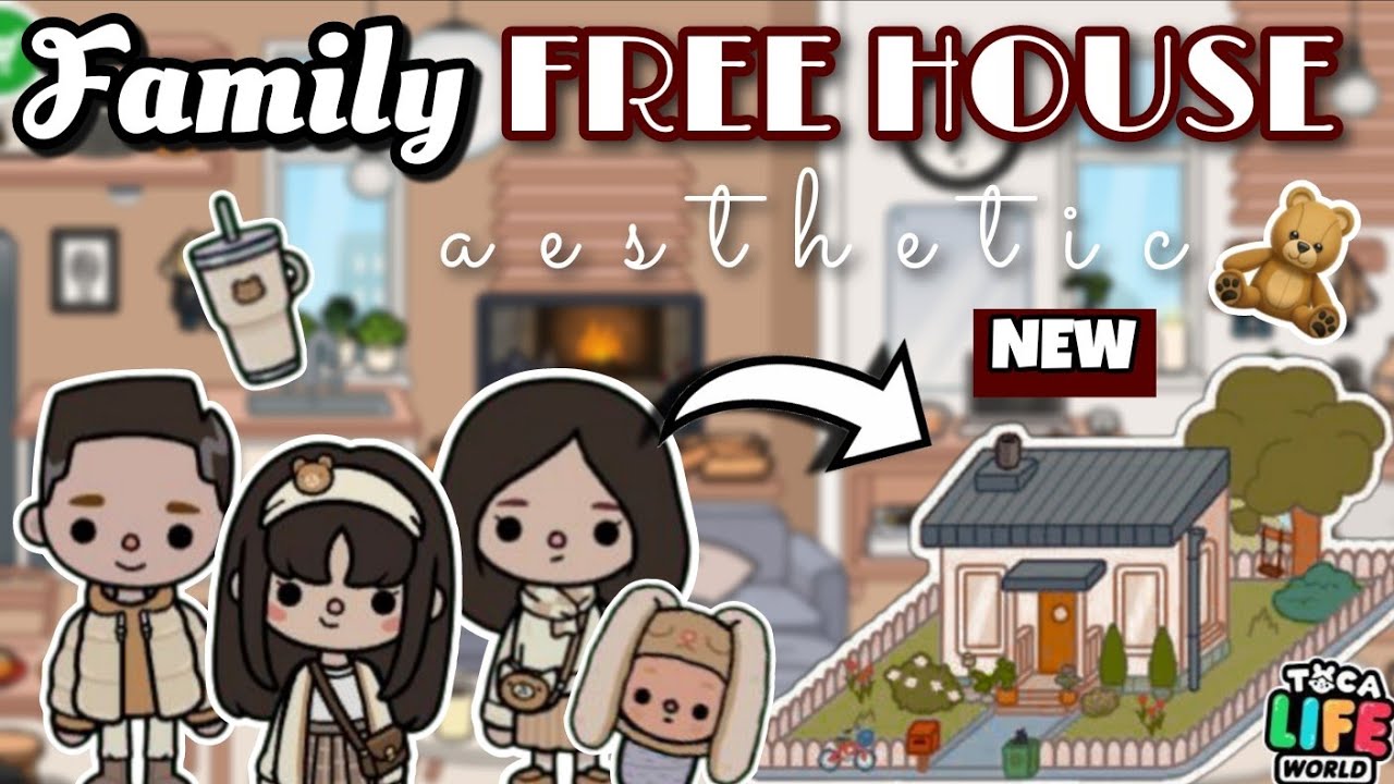 Family Free House Aesthetic Beige🤎Toca Boca House Ideas [House Design ...