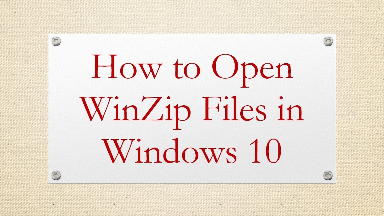 How to Open WinZip Files in Windows 10 - YouTube