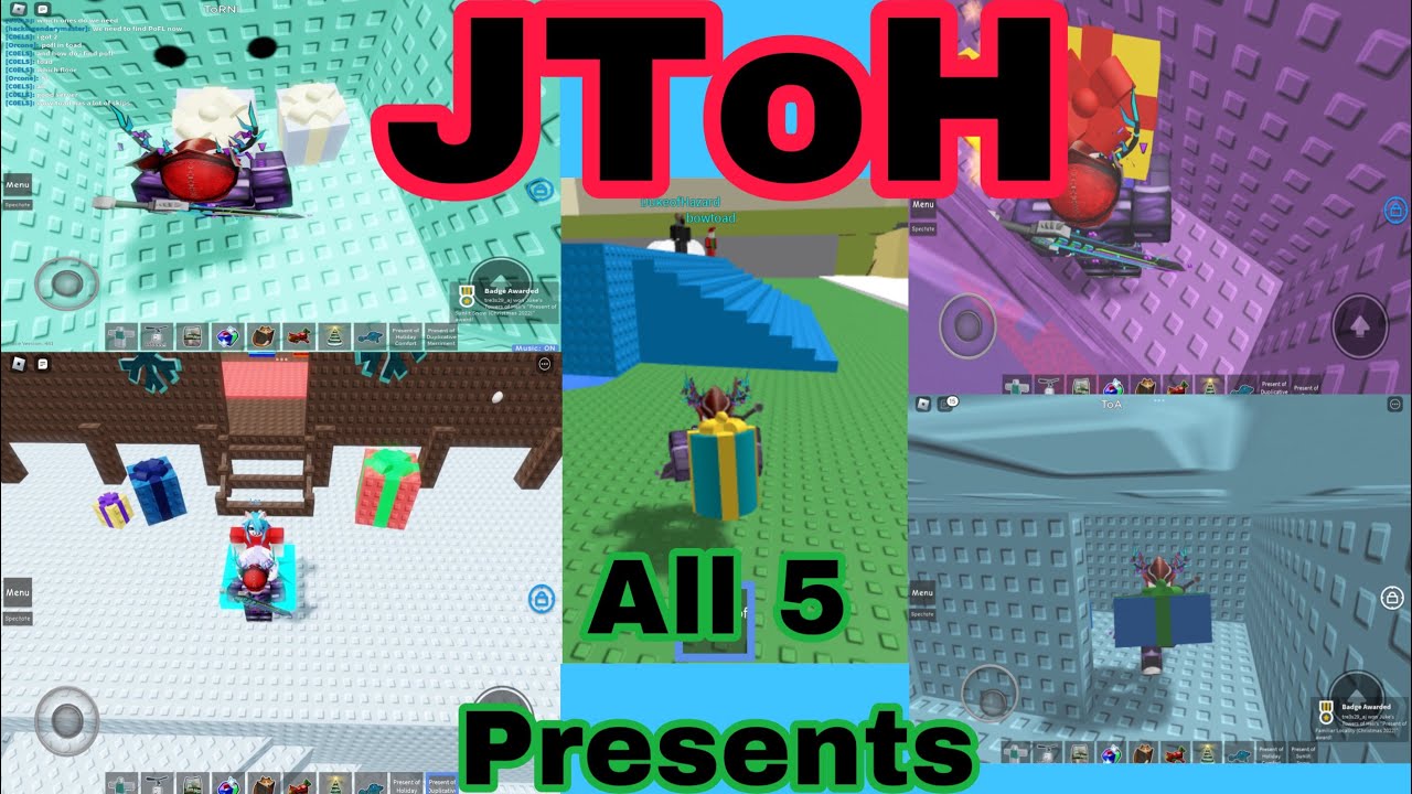 All 5 presents obtained! | Roblox JToH - YouTube