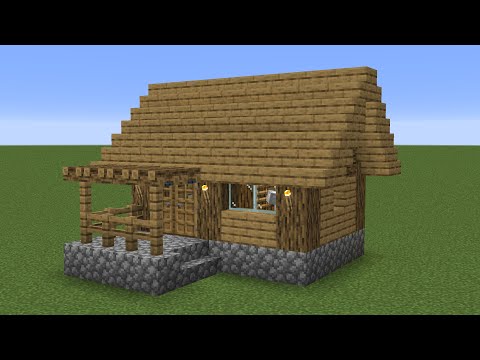 Minecraft - How to build a tiny starter house - YouTube