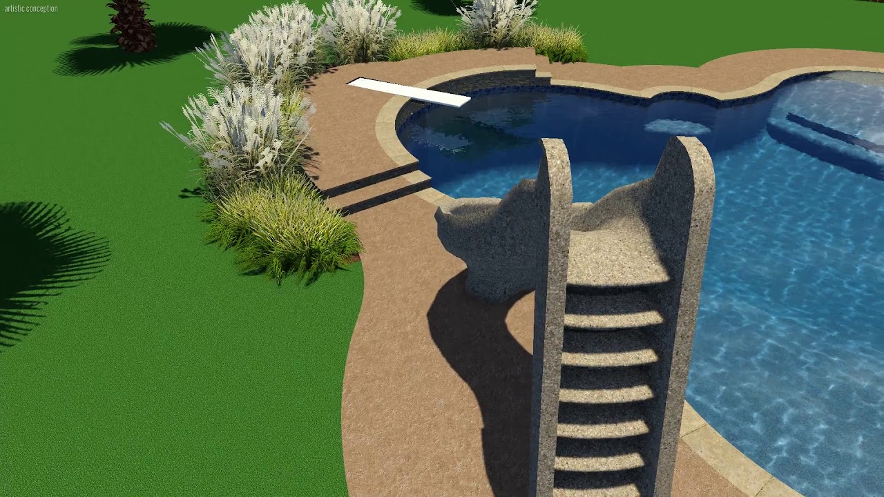 Harper Pool Design by Backyard Amenities - YouTube