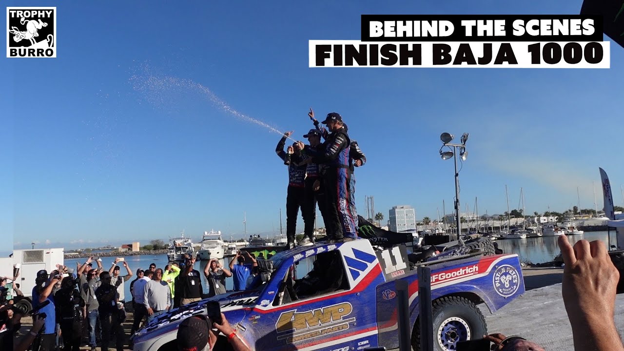Behind the scenes 2021 Baja1000 Finish Line !! Trophy Trucks !! - YouTube