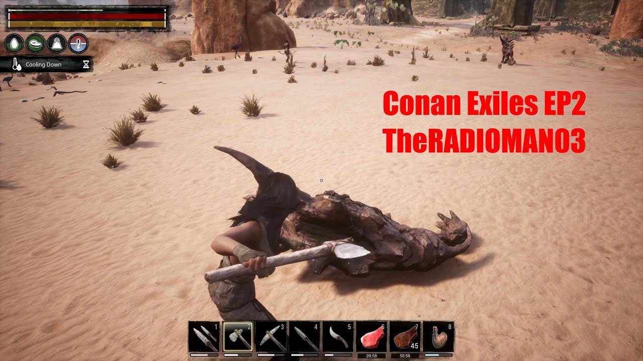 Conan Exiles EP2 "Iron/Coal/Feather Hunt" - YouTube