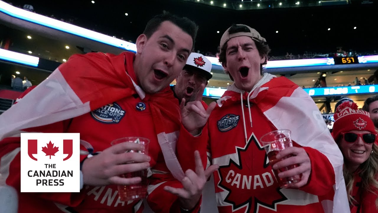 Fans from coast to coast celebrate Canada’s epic 4 Nations win - YouTube