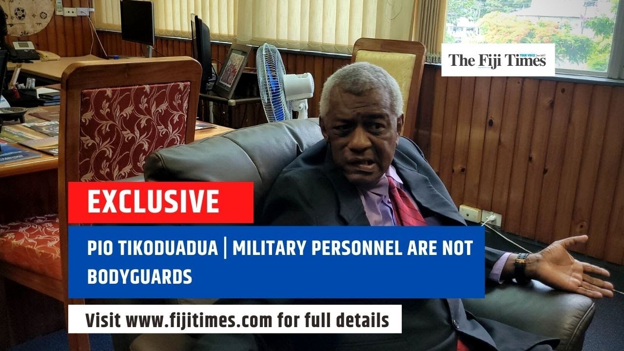 PIO TIKODUADUA | Military Personnel are not Bodyguards - YouTube