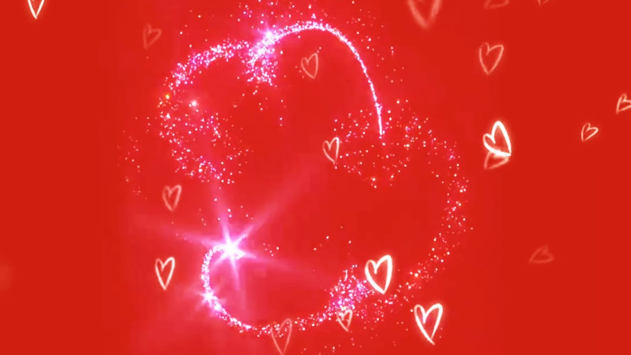 Effect Love Heart Particles Red Screen Full | Video Background No ...