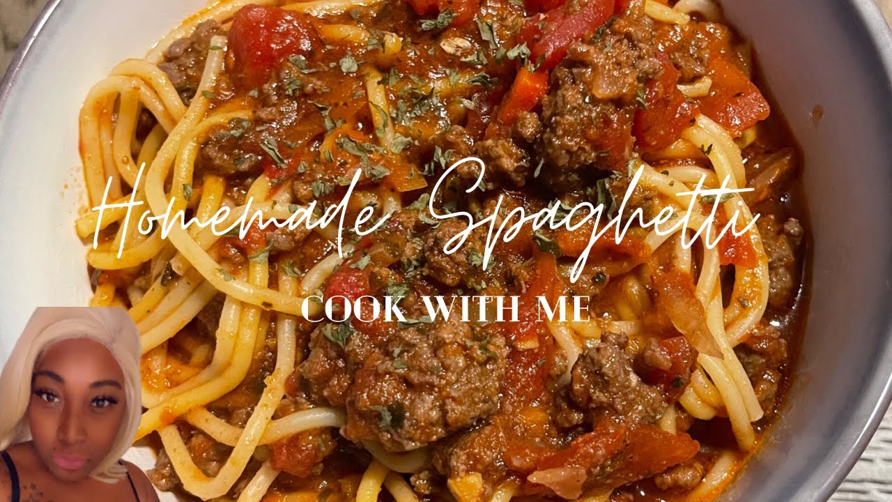Homemade Spaghetti #cookwithme #cookingvideo #spaghetti - YouTube