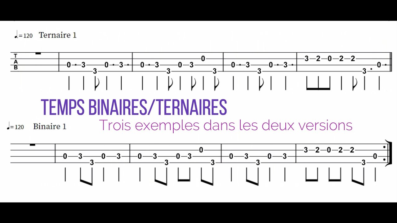 Temps Binaires/Ternaires : comprendre en comparant - YouTube