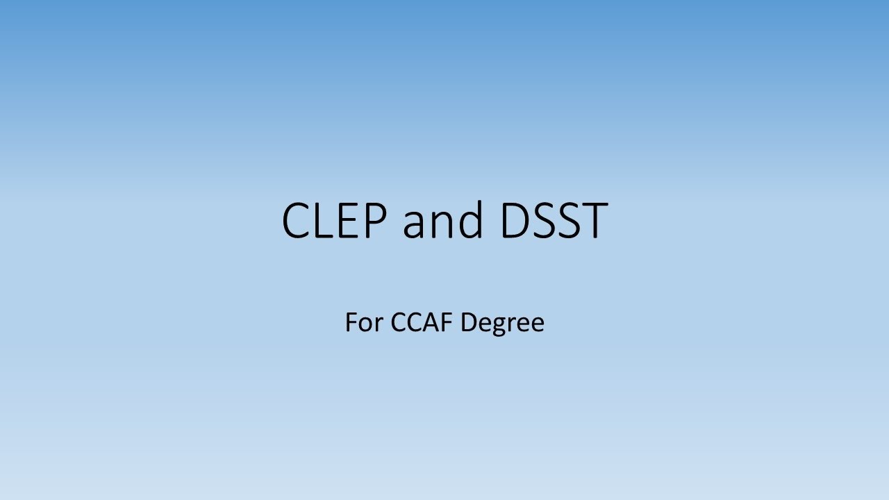 CLEP and DSST information - YouTube