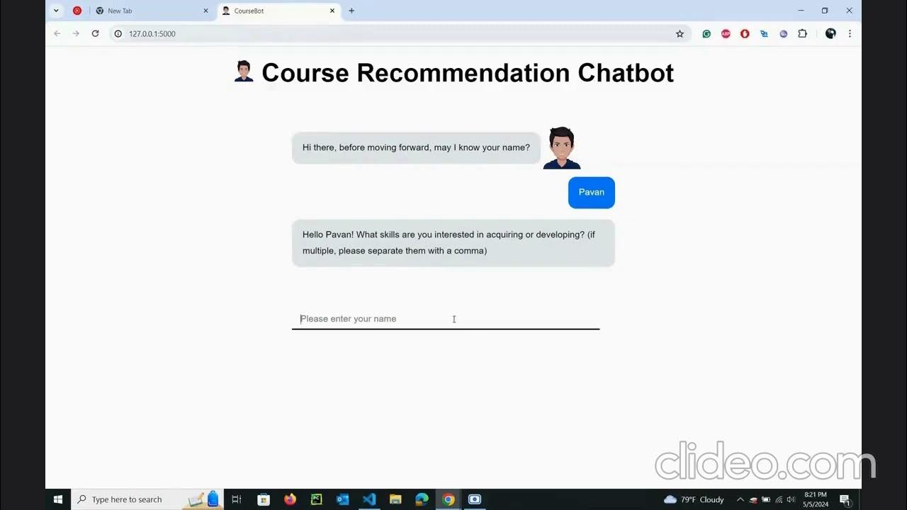 Demonstration Video of our Project - Course Recommendation Chatbot ...