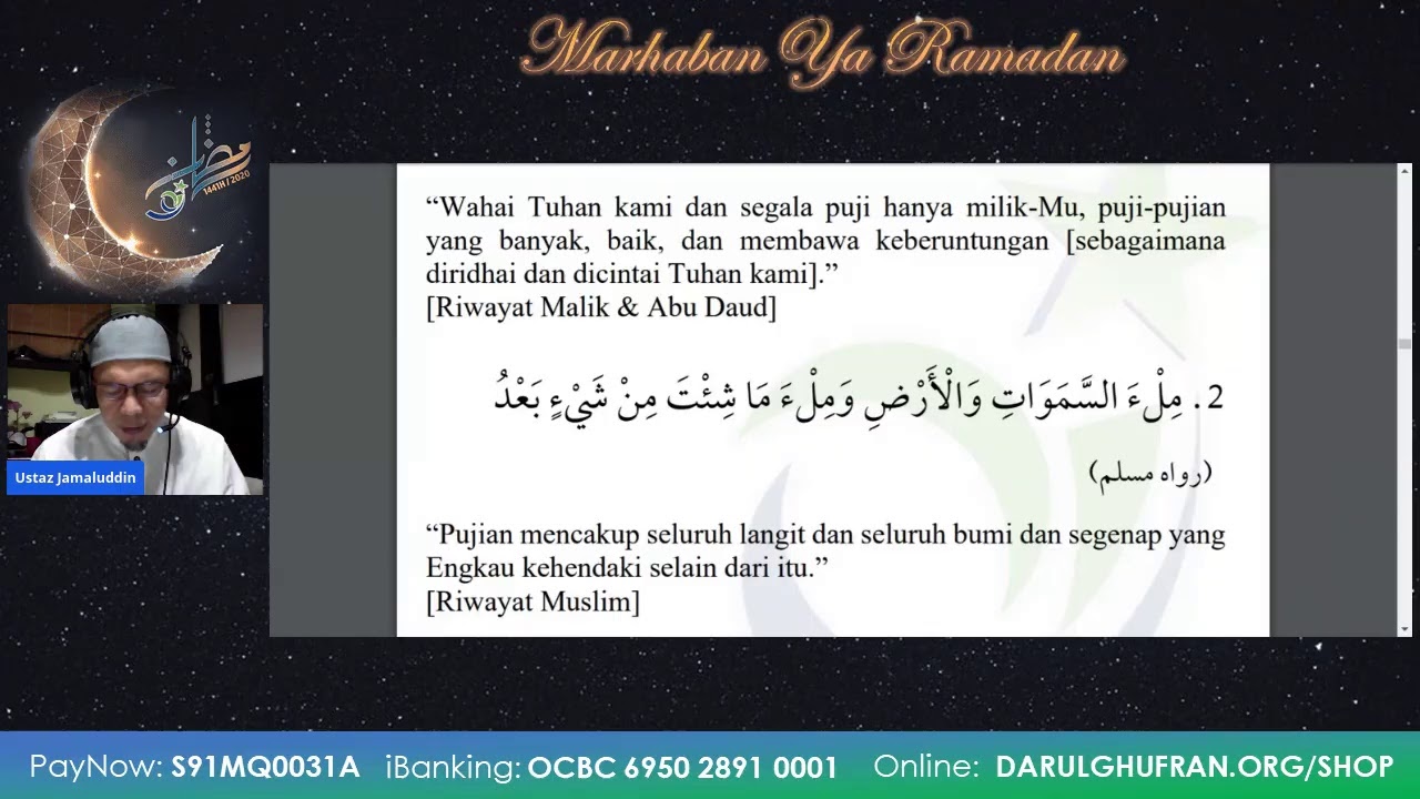 Moreh Nur Ramadan 1 May 2020 - YouTube