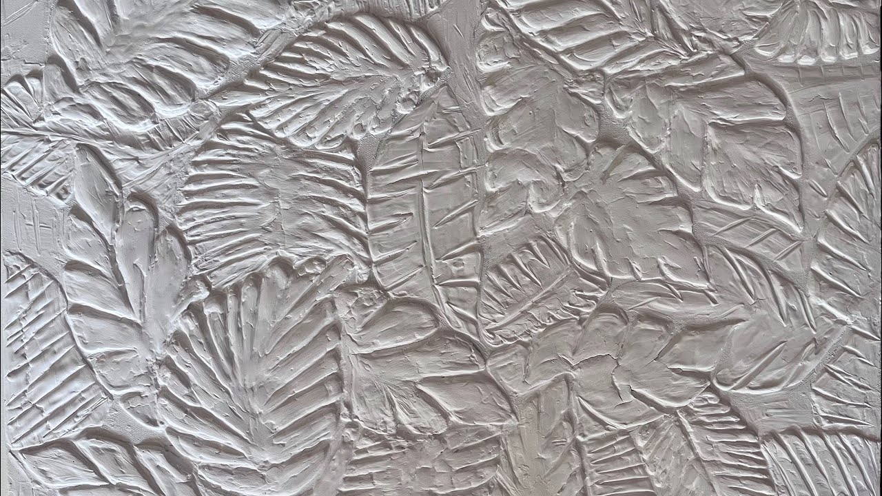 Leaves Textured Art - YouTube