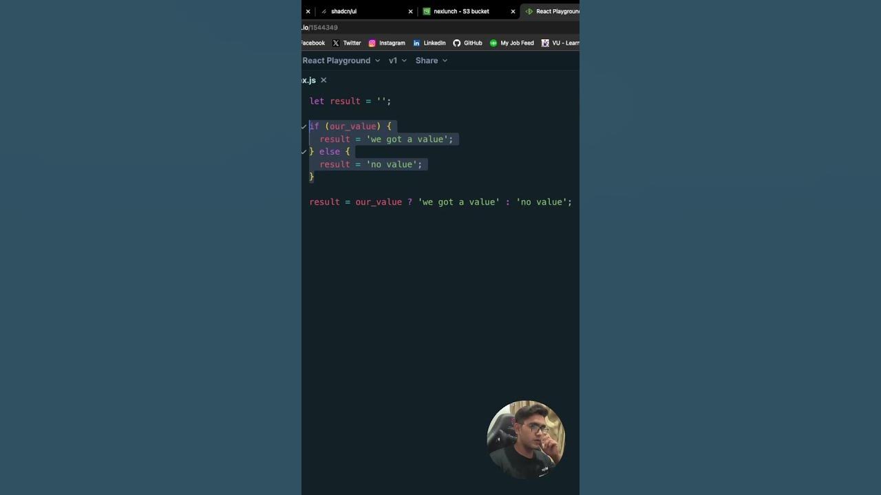 Ternary Operator In Javascript Javascript Coding Ternaryoperator Webdevelopment Programming