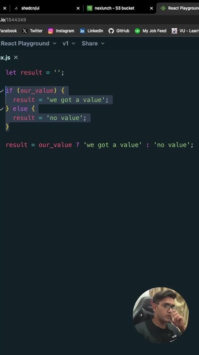 Ternary Operator In Javascript Javascript Coding Ternaryoperator Webdevelopment Programming