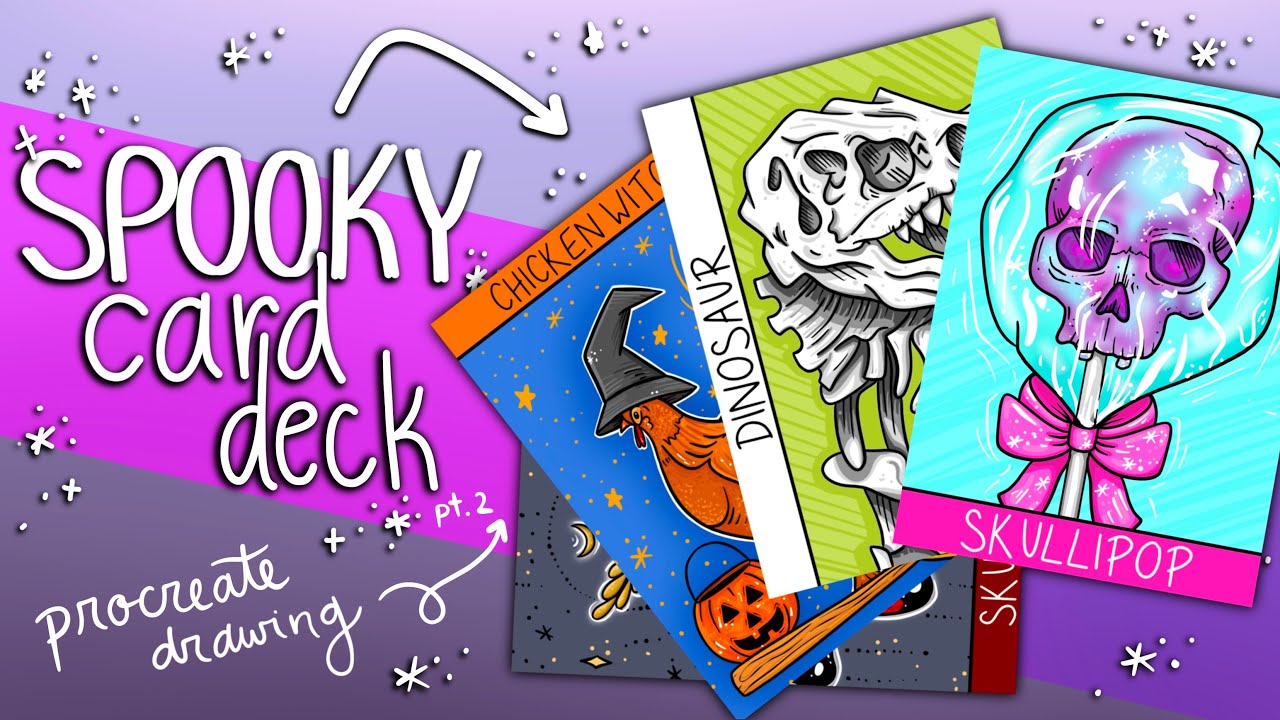 MAKING SPOOKY HALLOWEEN CARDS | Playing Card Deck | pt. 2 - YouTube