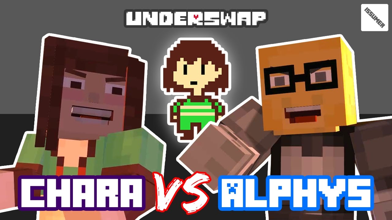 UNDERSWAP CHARA vs ALPHYS! Undertale Theme Minecraft Story Mode - YouTube