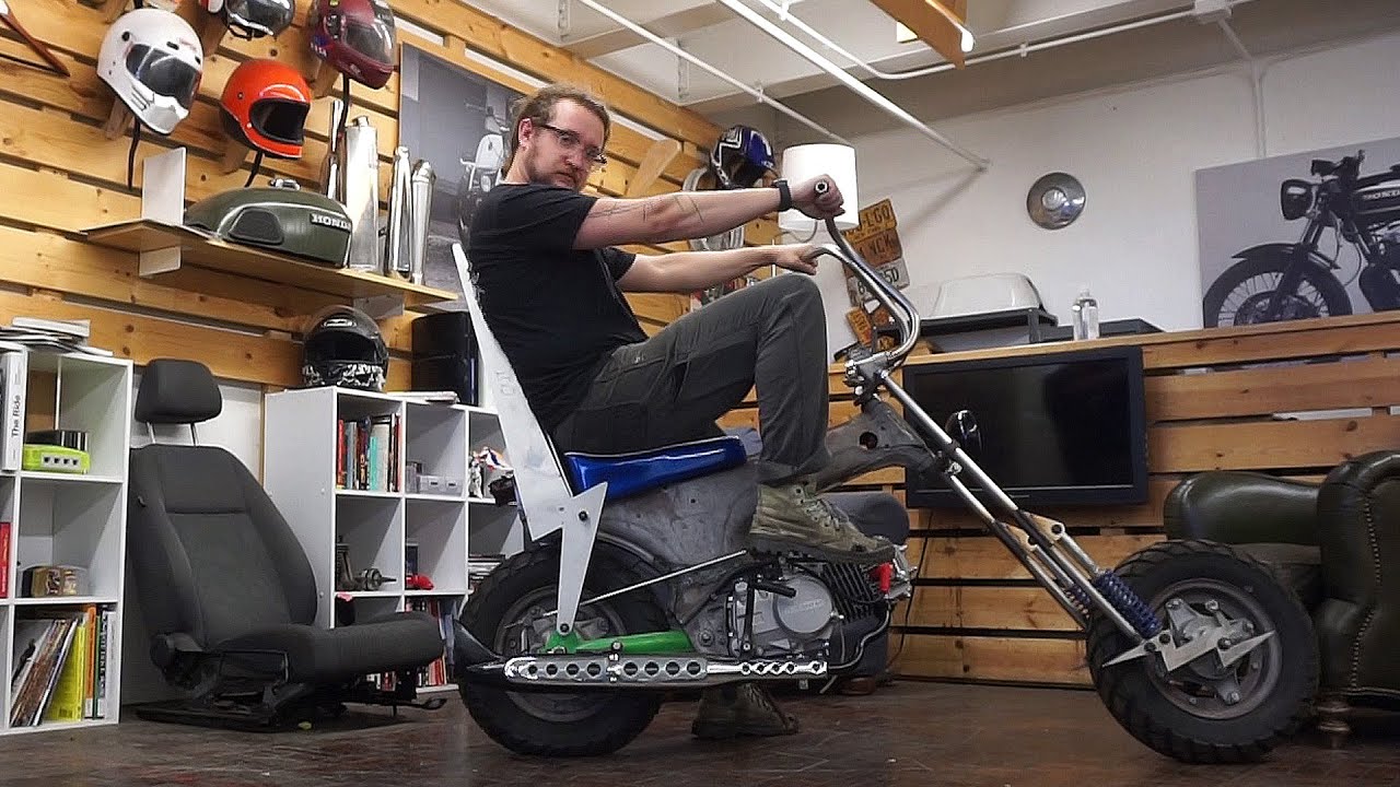 What the fork is with that front end? CT70 Chopper - YouTube