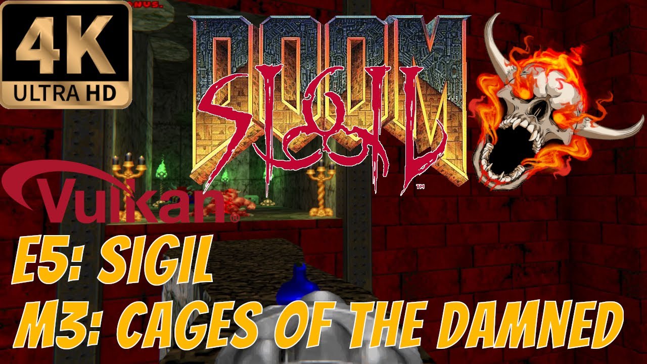 Doom (1993) [4K] - Episode 5: Sigil, Level 3: Cages of the Damned - YouTube