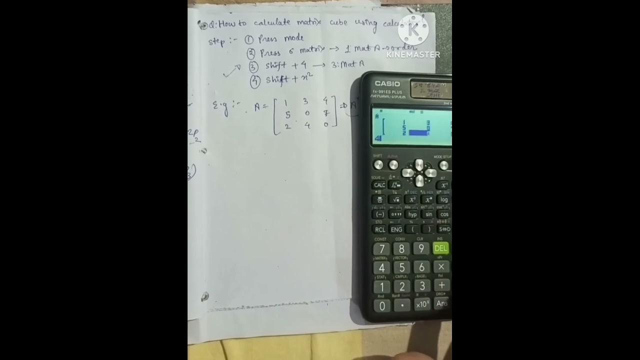 Cube of Matrix || matrix multiplication in calculator fx-991es - YouTube