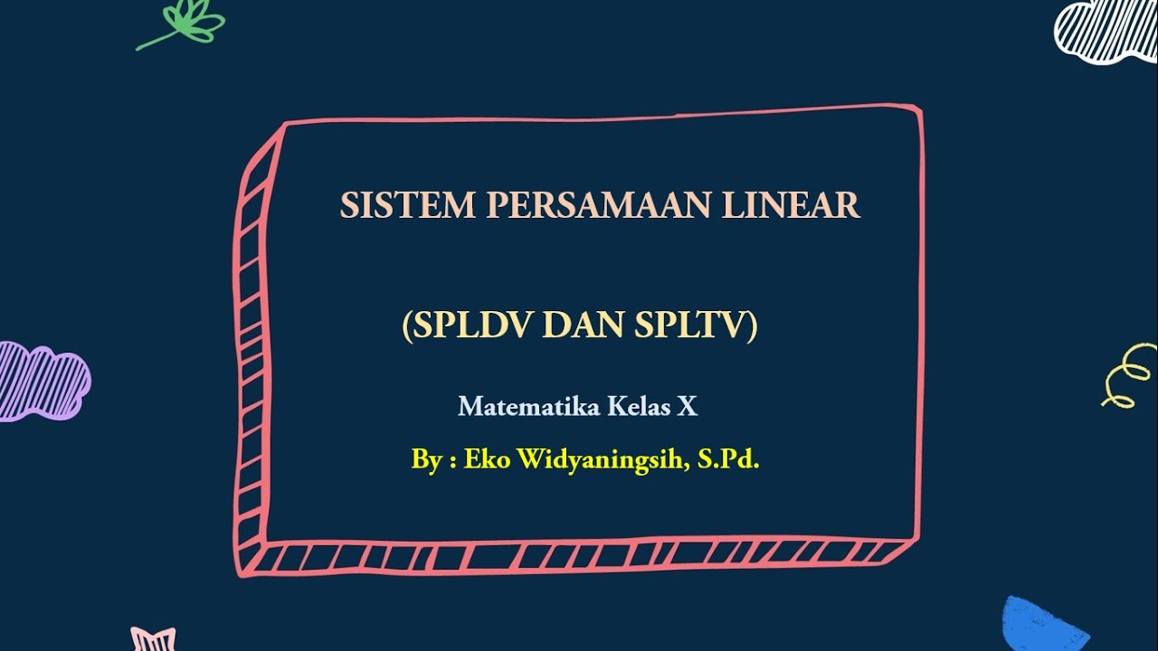 3. Aplikasi SPLDV & SPLTV - YouTube