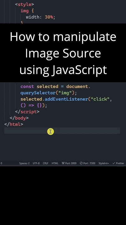 How to manipulate image source using JavaScript #shorts #javascript #howto - YouTube