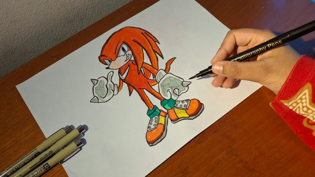 How to draw Knuckles - YouTube