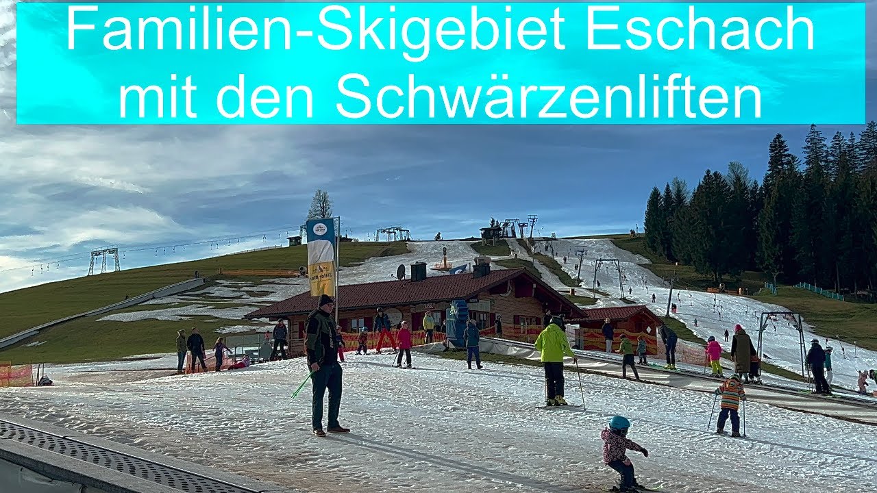 Familien-Skigebiet Eschach mit den Schwärzenliften - YouTube