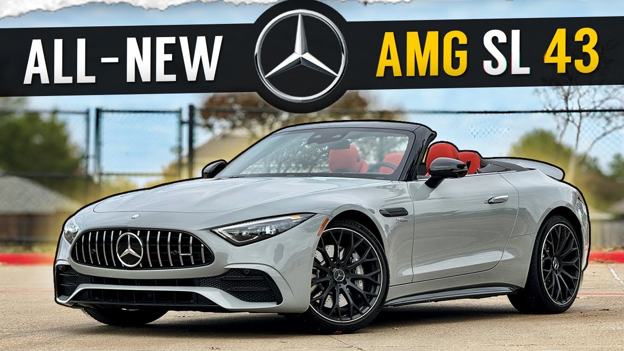 $120k 4-Cylinder?! NEW 2023 Mercedes AMG SL 43 Roadster - YouTube