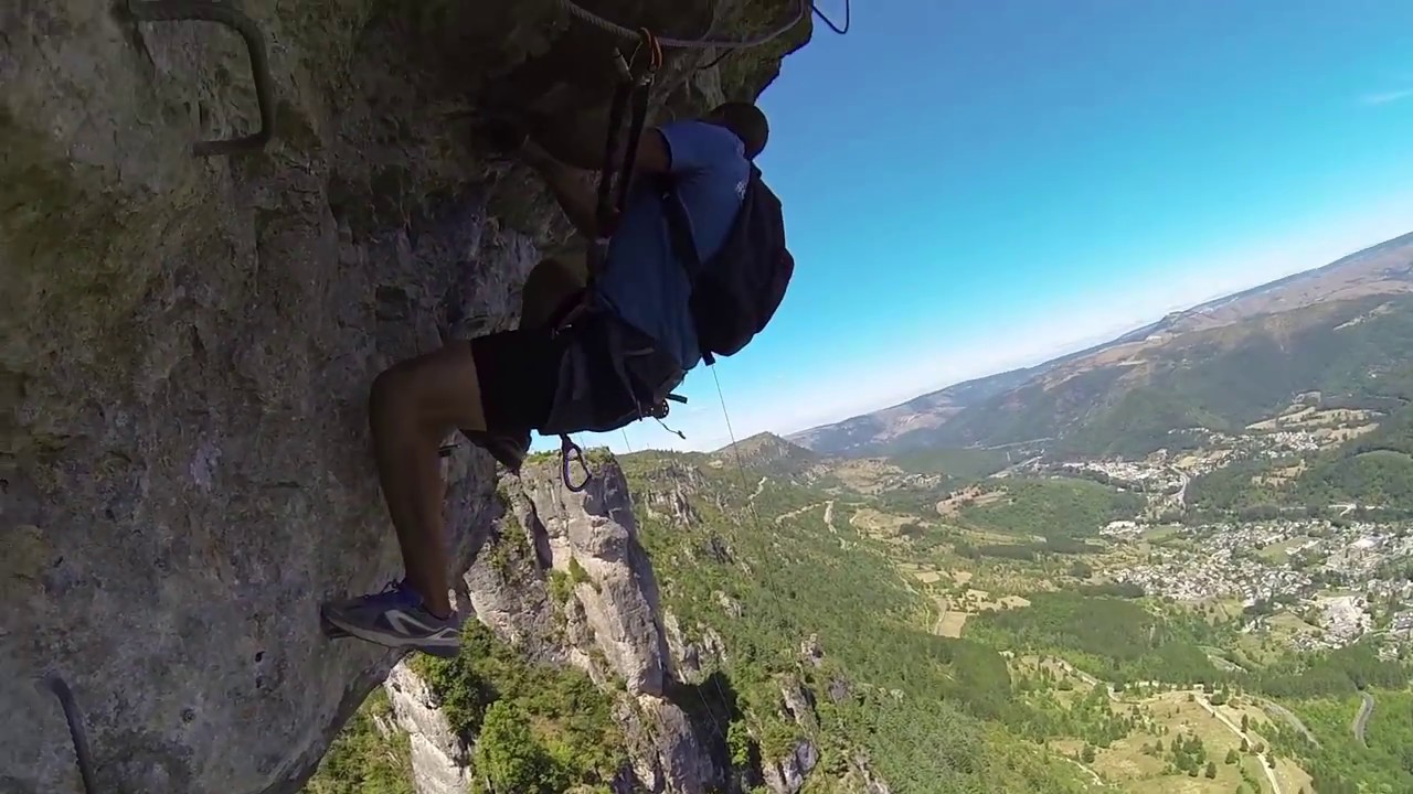 Via ferrata Florac - Une des plus difficile de France - YouTube