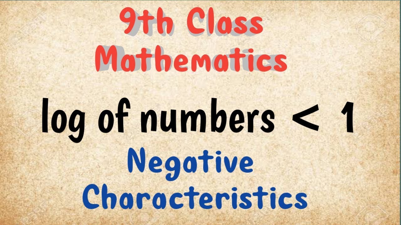 log of a number less than 1 || how to find log of numbers less than 1 ...