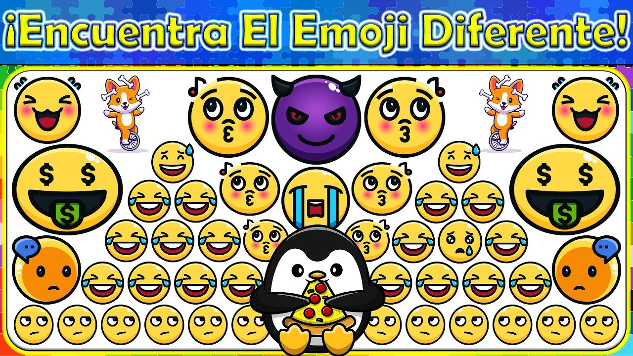 Encuentra El Emoji Diferente | JUEGO #315 | Prueba de rompecabezas de ...