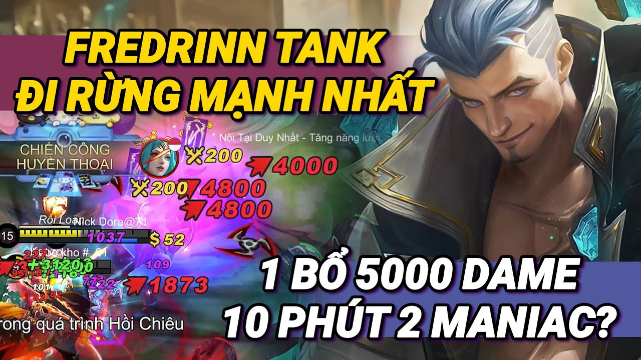 MLBB | FREDRINN: TANKER ĐI RỪNG MẠNH NHẤT GAME: 1 BỔ 5,000 DAMAGE, 10 ...