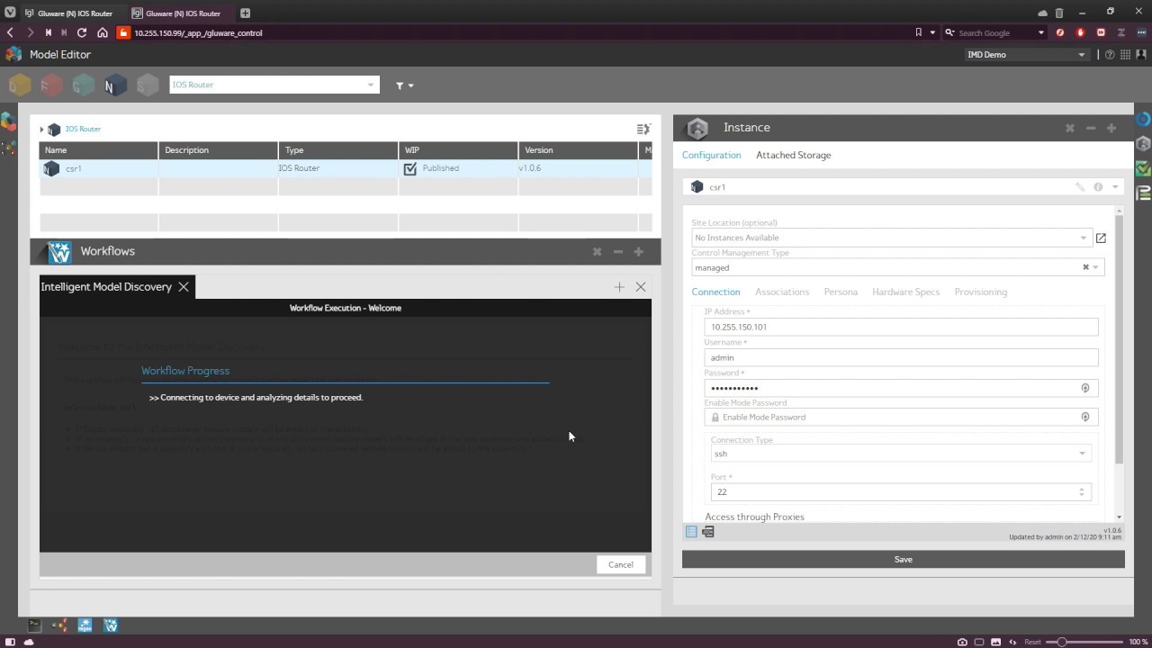 Gluware Embedded Workflow and Intelligent Model Discovery Demo - YouTube