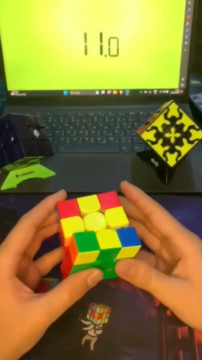 Solving 3 by 3 rubiks cube in cs timer #cubelover #rubixcube - YouTube