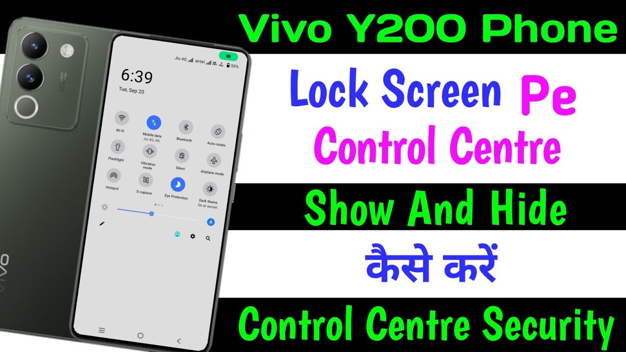 Vivo Y200 Control Centre Setting ll How To Enable Lock Screen Pe ...