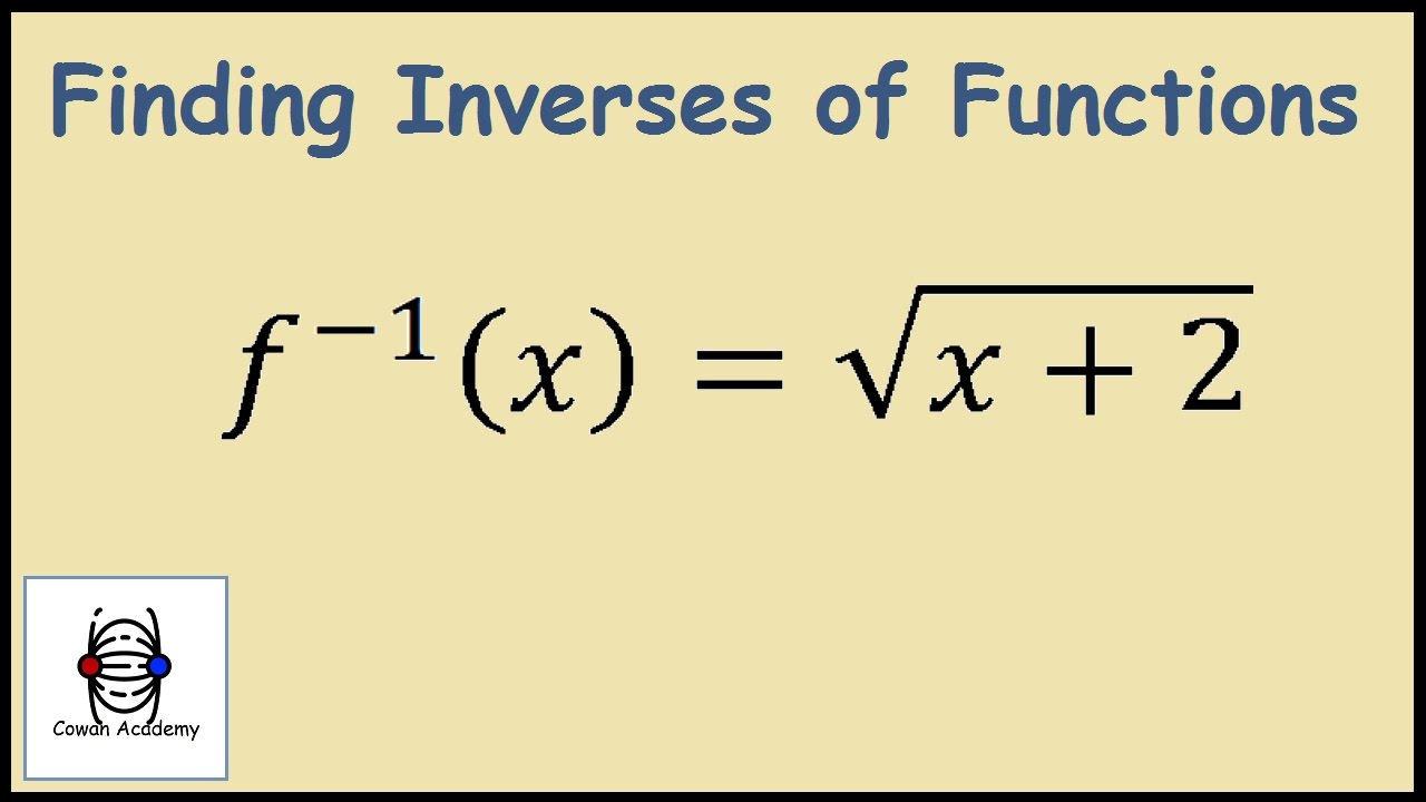 How To Find The Inverse Of A Function Example YouTube