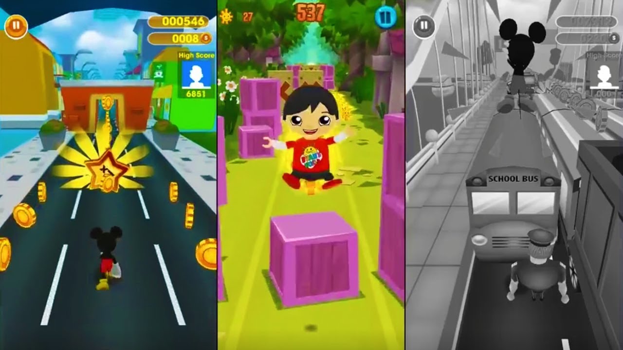 Watch Tag with Ryan - Red T-Shirt Ryan vs Mickey Mouse Run - YouTube