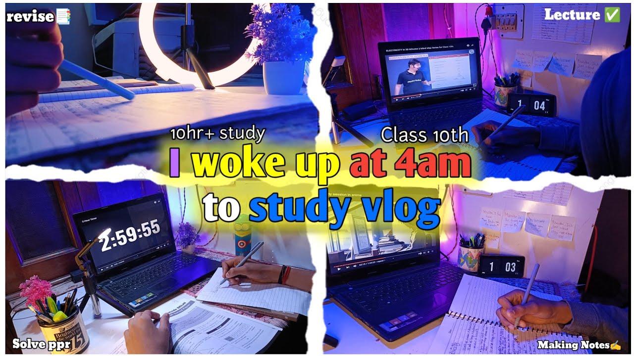 I woke up at 4AM to study 📚| Class 10 Study Vlog | 4AM Study routine # ...