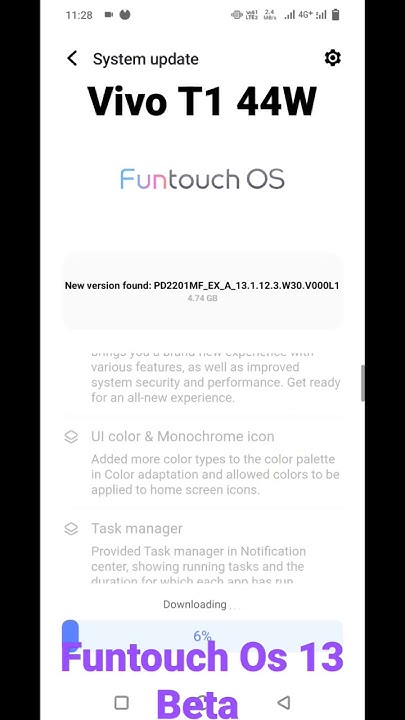Vivo T1 44W Funtouch Os 13 Beta Rollout Start - YouTube