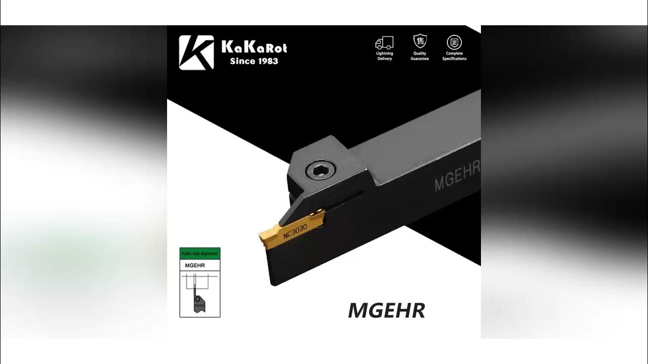 KaKarot Grooving Tool Holder MGEHR1212 MGEHR1616 MGEHR2020 MGEHR2525 carbide Grooving inse - YouTube