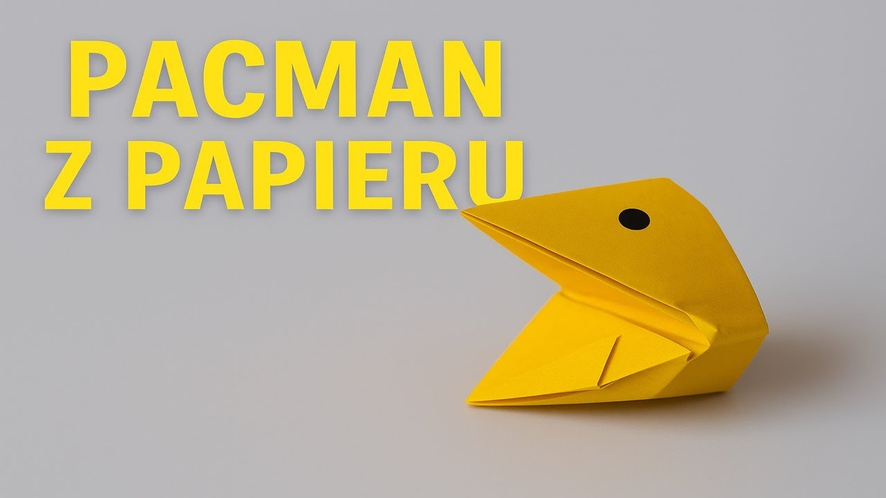 Pacman z papieru origami - YouTube