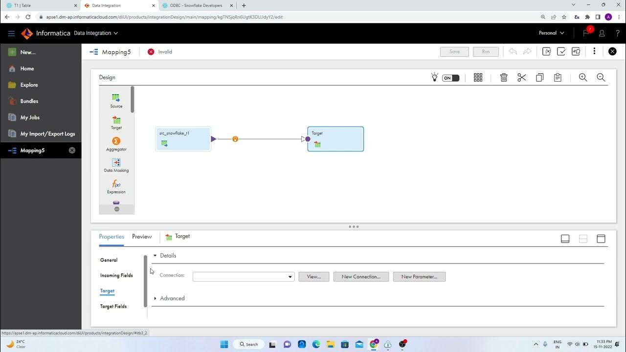 Simple IICS Mapping Snowflake to Flat file Using Snowflake ODBC Driver ...
