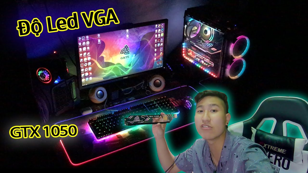 GATE - Độ Led RGB Đỡ Card Màn Hình VGA GTX 1050 ( Độ Led VGA PC ) - YouTube